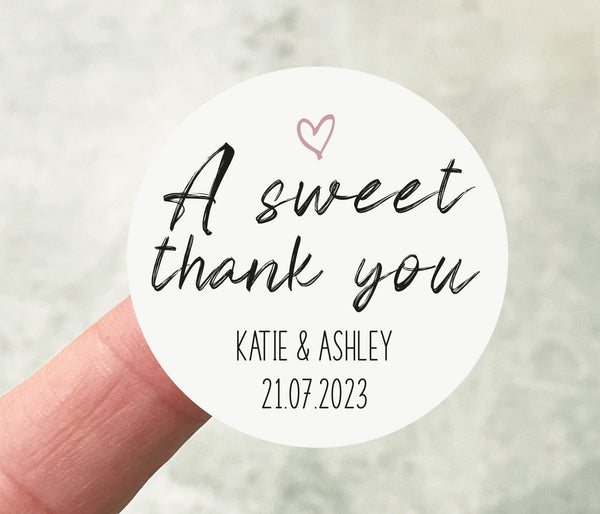 Sweet Thank You Stickers – Pretty Little Personalised